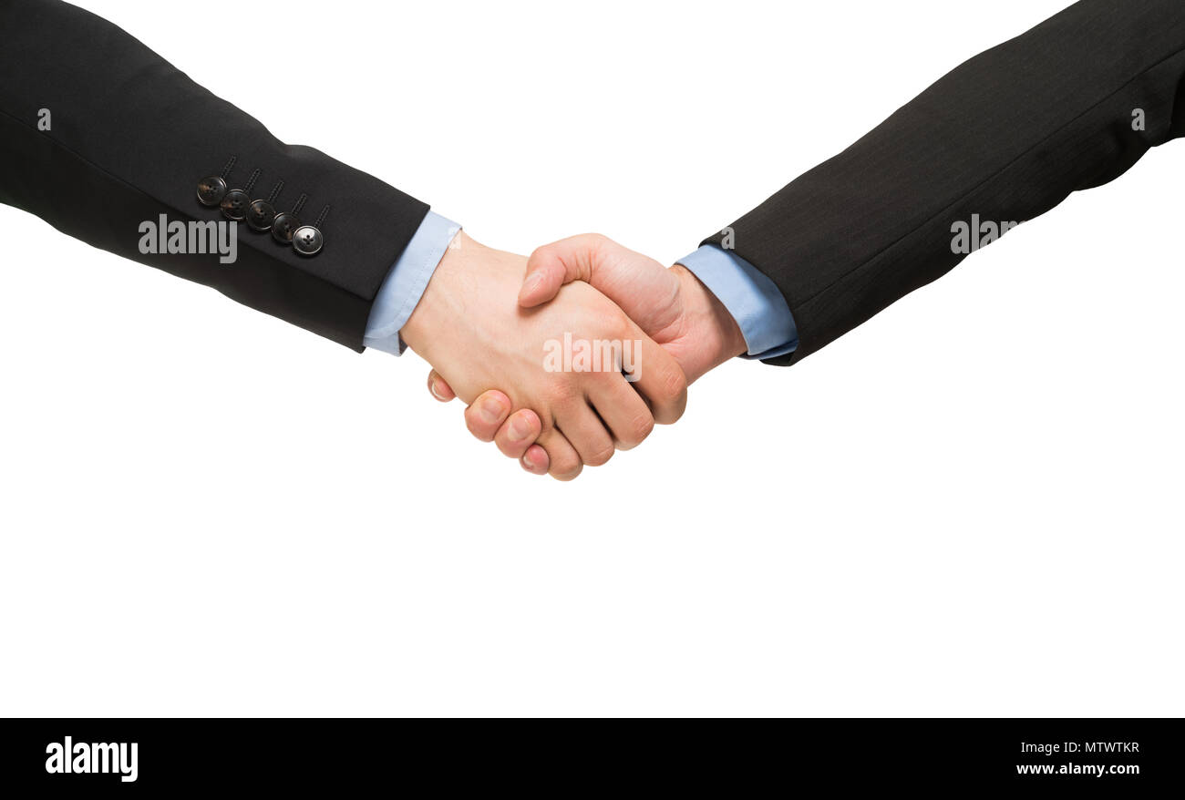 Handshake isolated on white background Stock Photo - Alamy