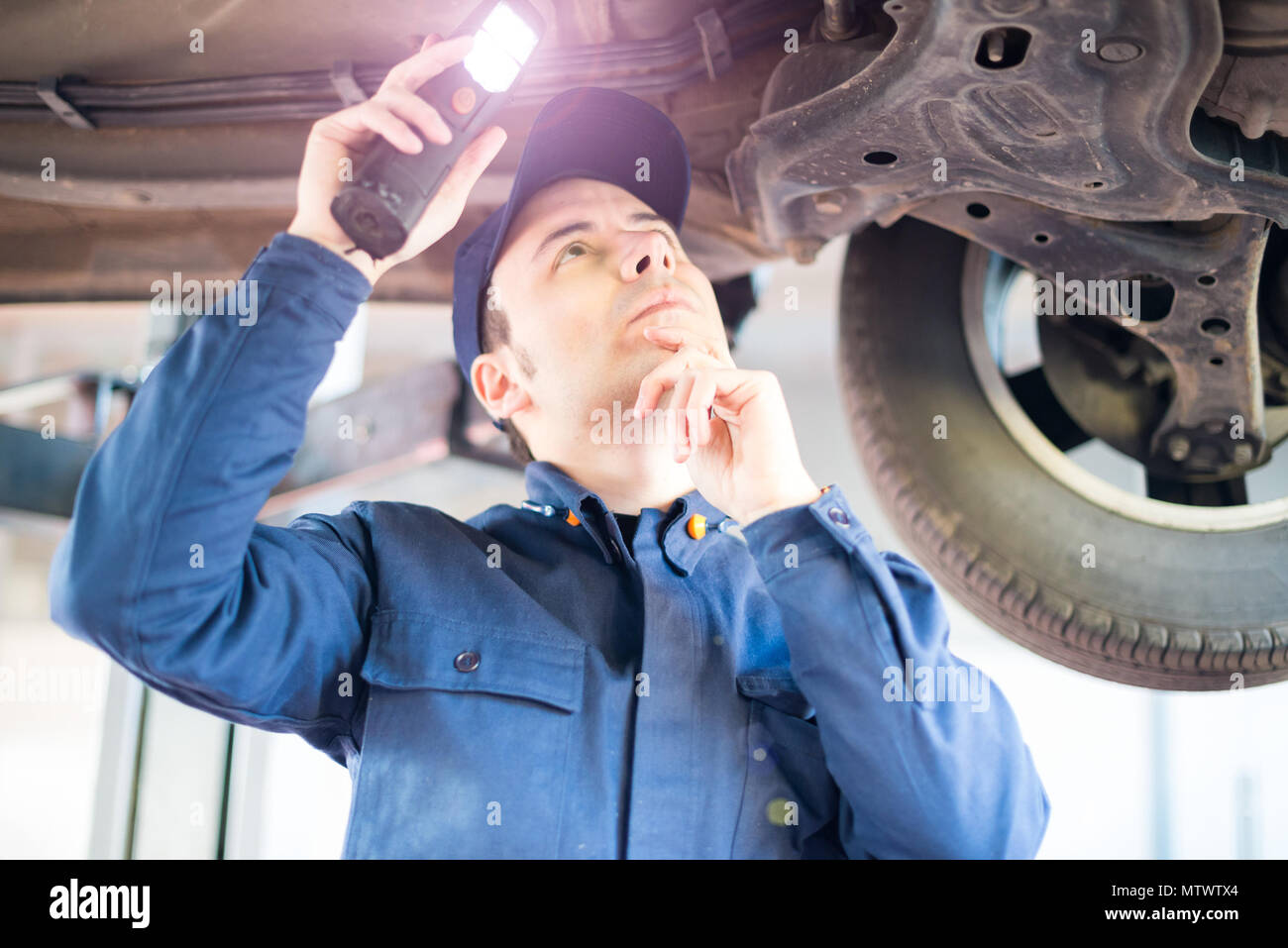 Inspecting parts hi-res stock photography and images - Alamy