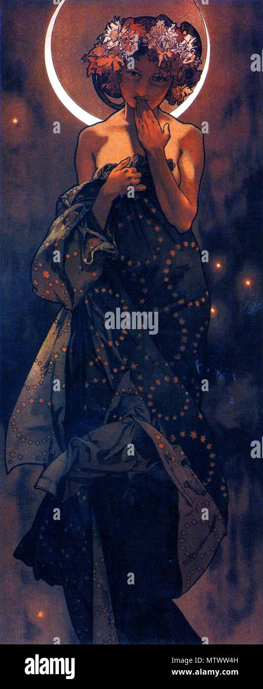 Mucha moon hi-res stock photography and images - Alamy