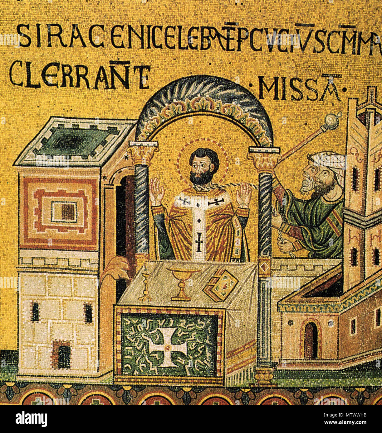 . English: Murder of saint Mark (Mosaic in Basilica di San Marco ...