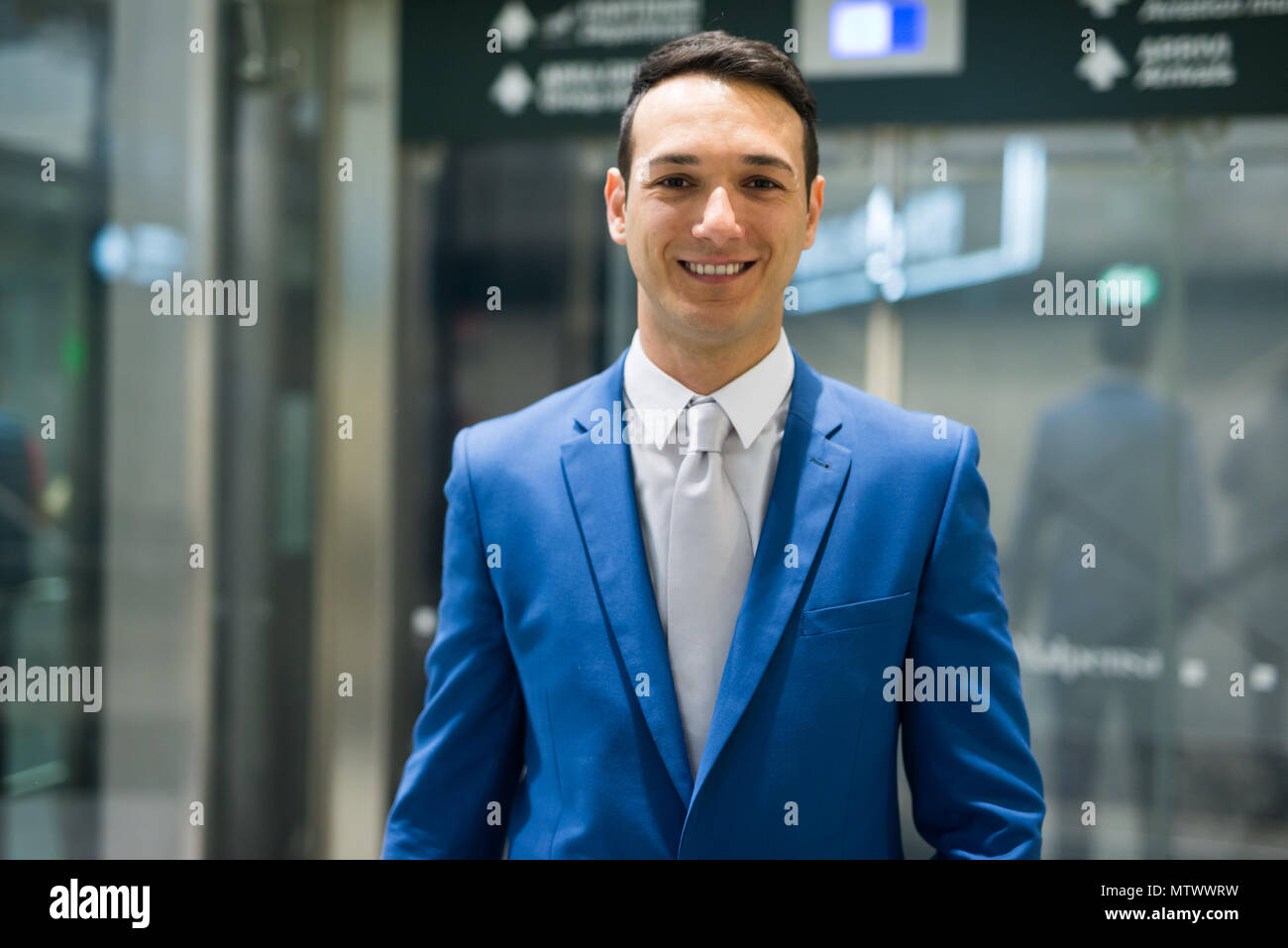 Smiling businessman portrait Stock Photo - Alamy