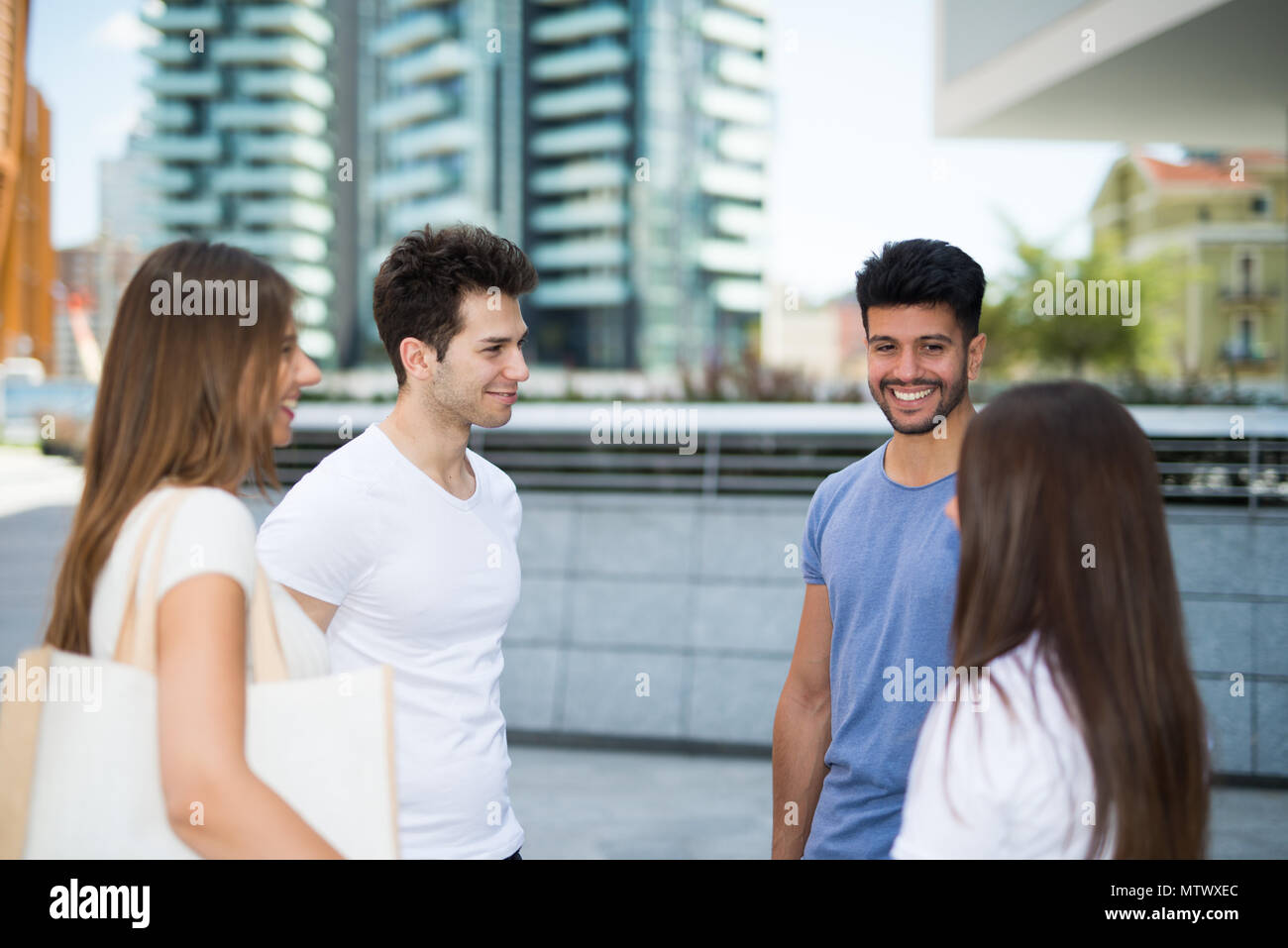 Group of happy friends Stock Photo - Alamy