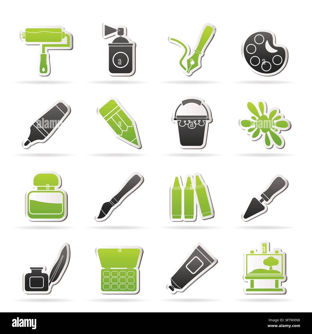 Tripod with painting Stock Vector Images - Alamy