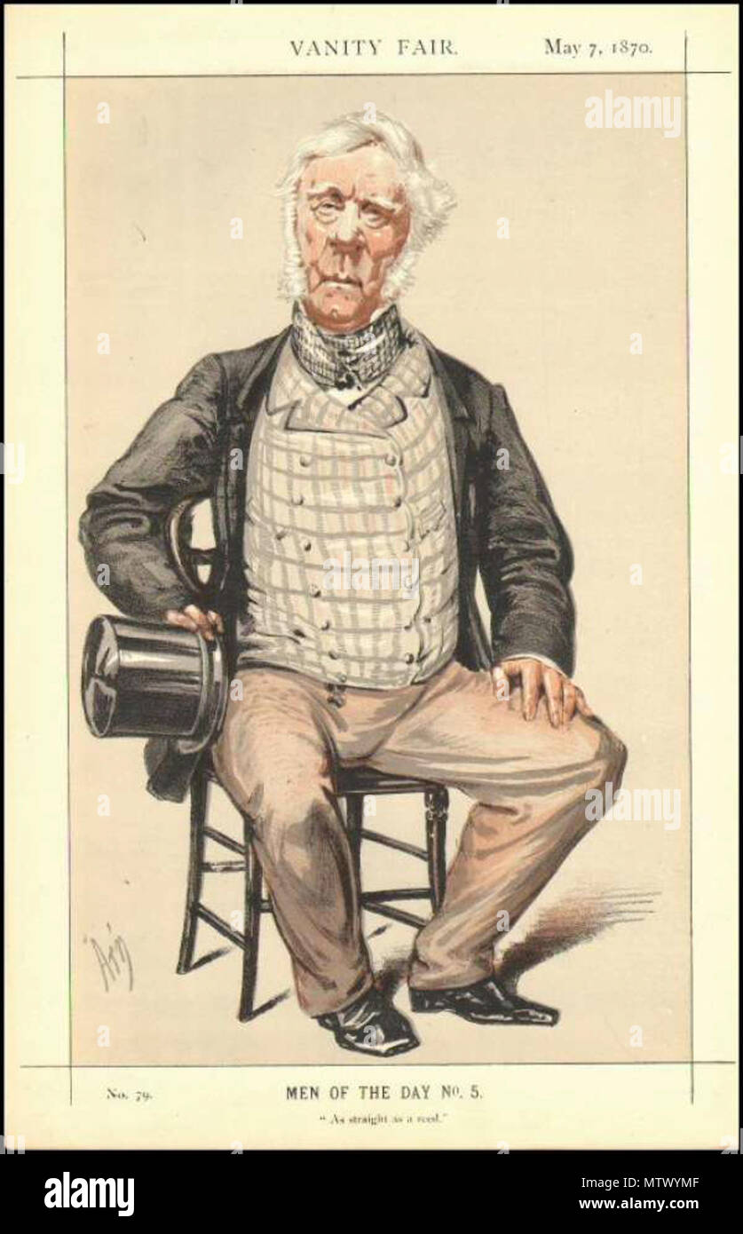 . Caricature of Admiral Henry John Rous (1795 – 1877). Caption read 'As ...