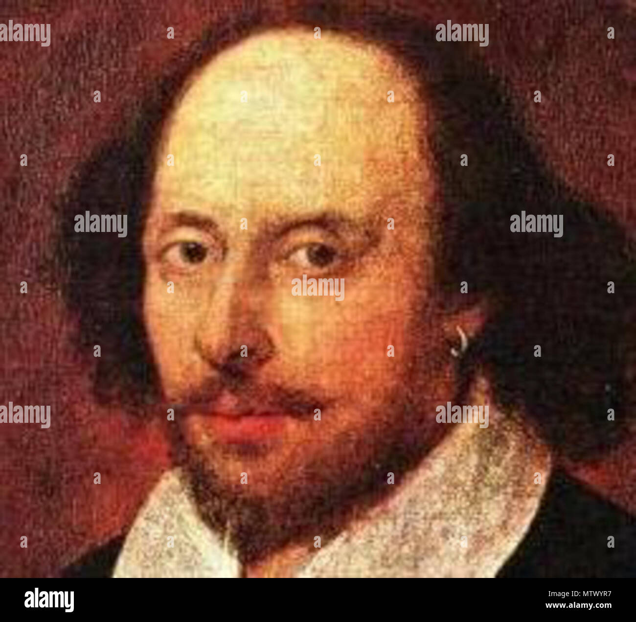 . Chandos Portrait - William Shakespeare. 1856. attributed to John ...