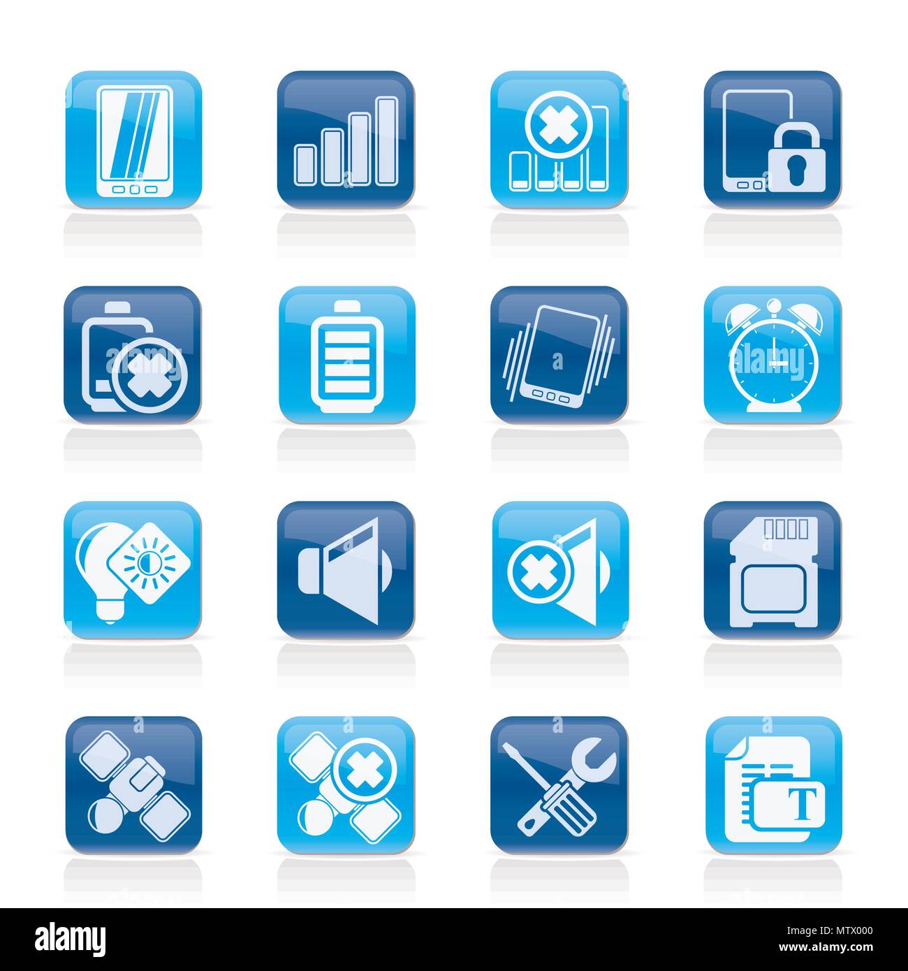 Mobile Phone sign icons - vector icon set Stock Vector Image & Art - Alamy