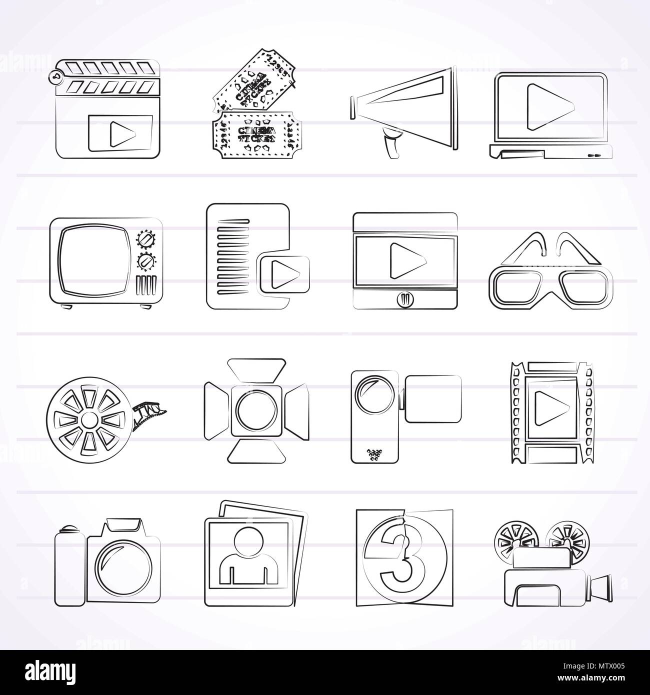 Cinema ticket photo Stock Vector Images - Alamy