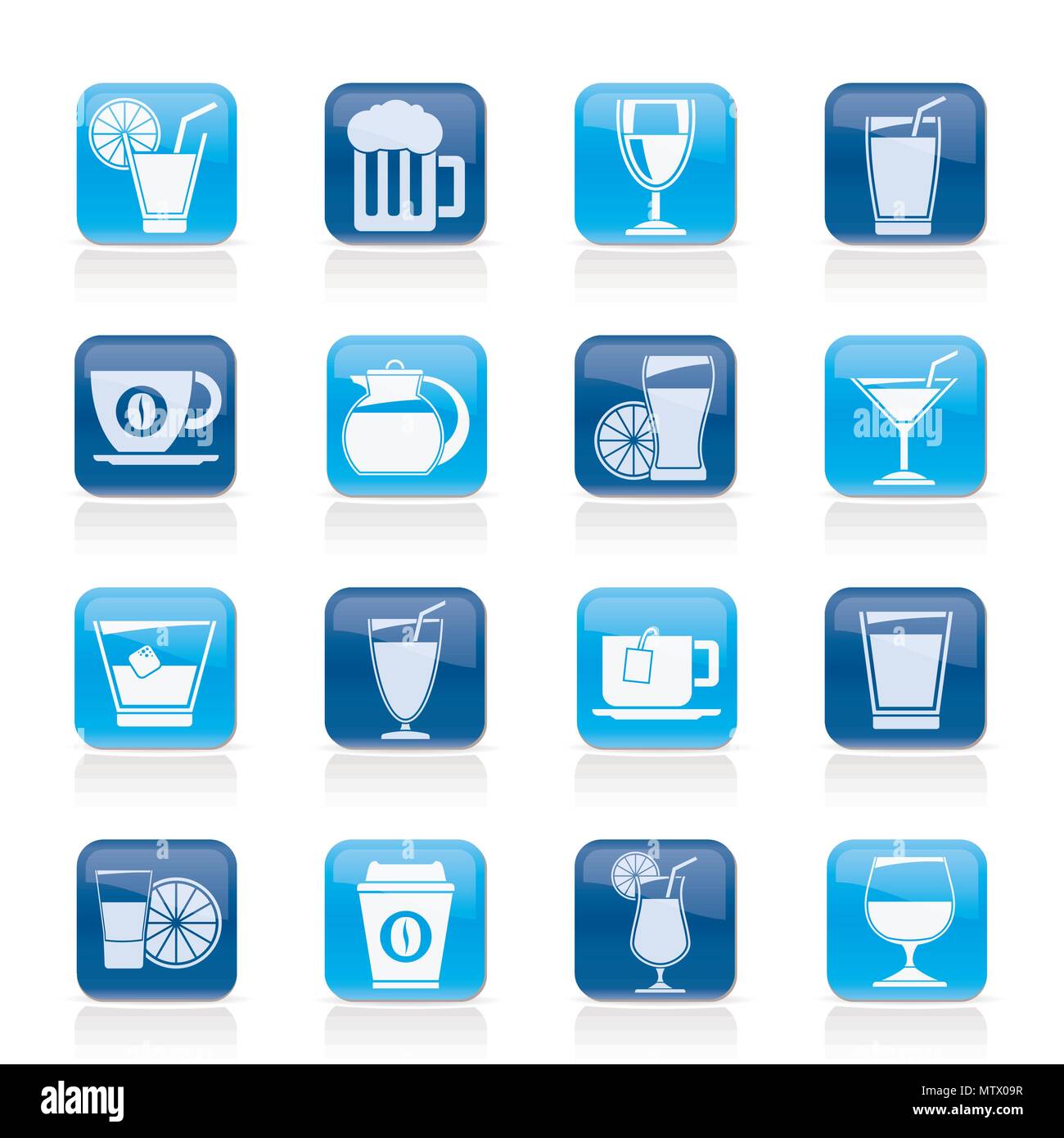 Drinks and beverages icons -vector icon set Stock Vector Image & Art ...