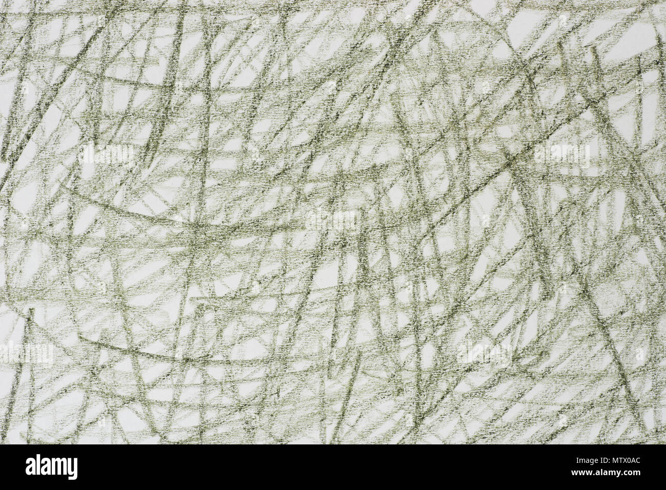 green crayon doodles on white paper background texture Stock Photo - Alamy