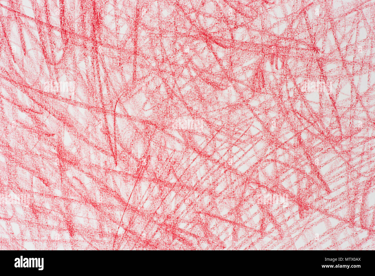 red crayon doodles on white paper background texture Stock Photo - Alamy