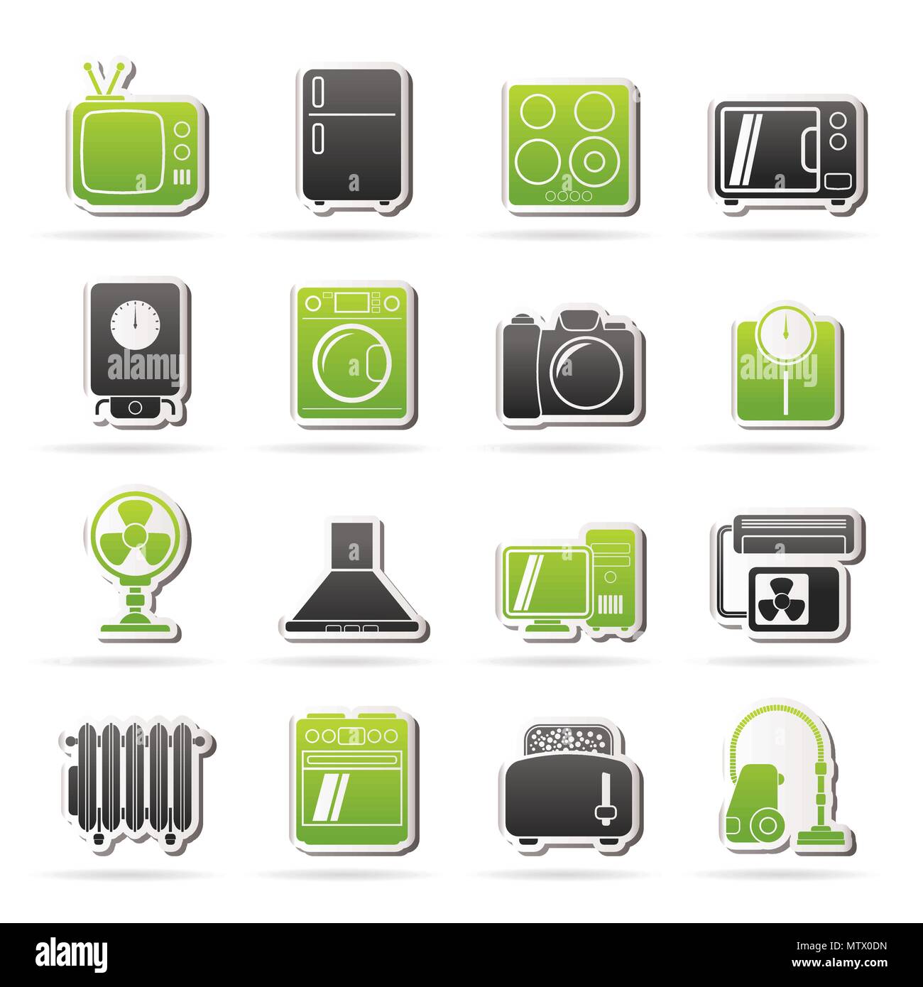 Home appliances and electronics icons - vector icon set Stock Vector Image & Art - Alamy