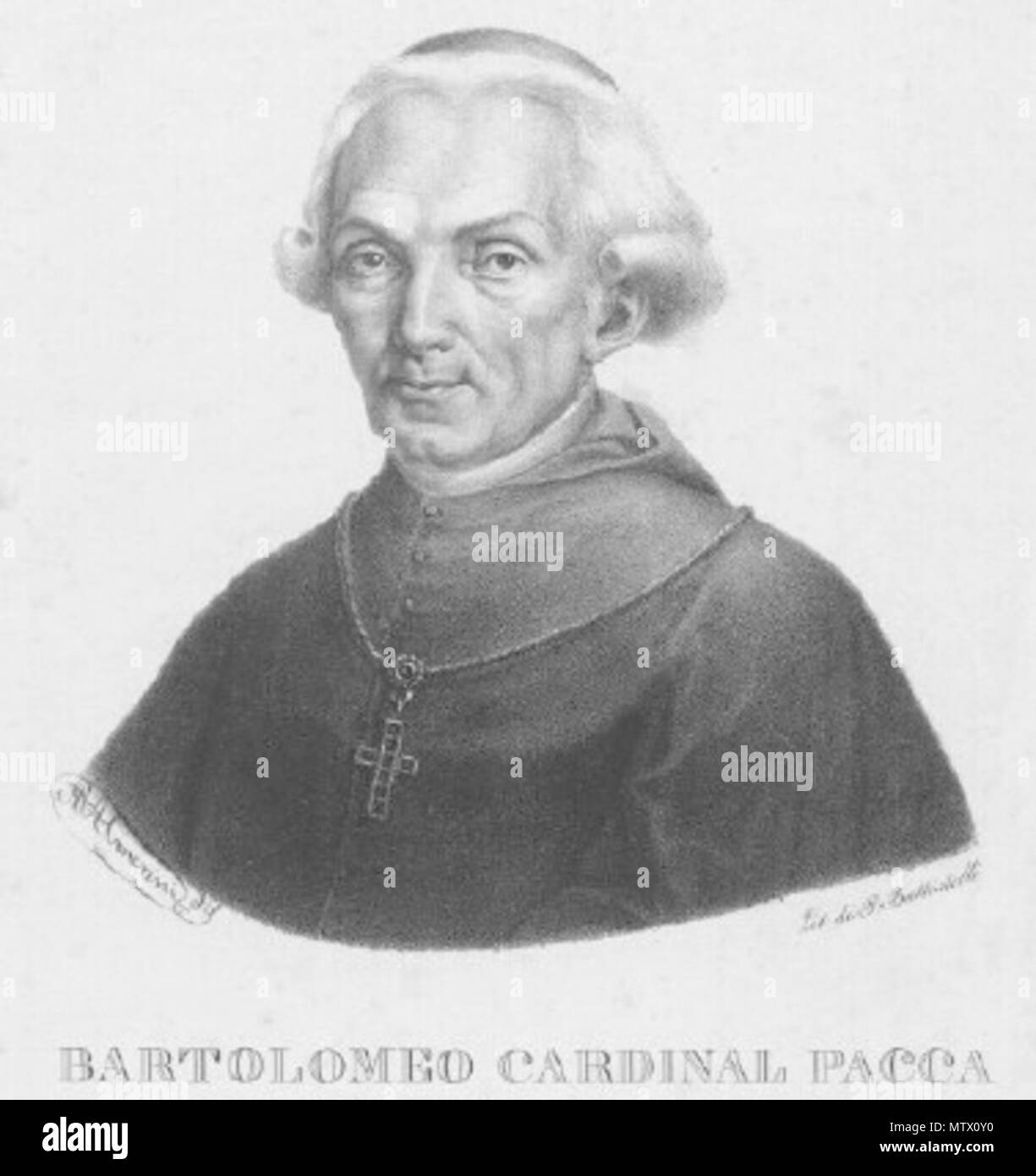 . English: Engraved portrait of Cardinal Bartolomeo Pacca (1756-1844 ...