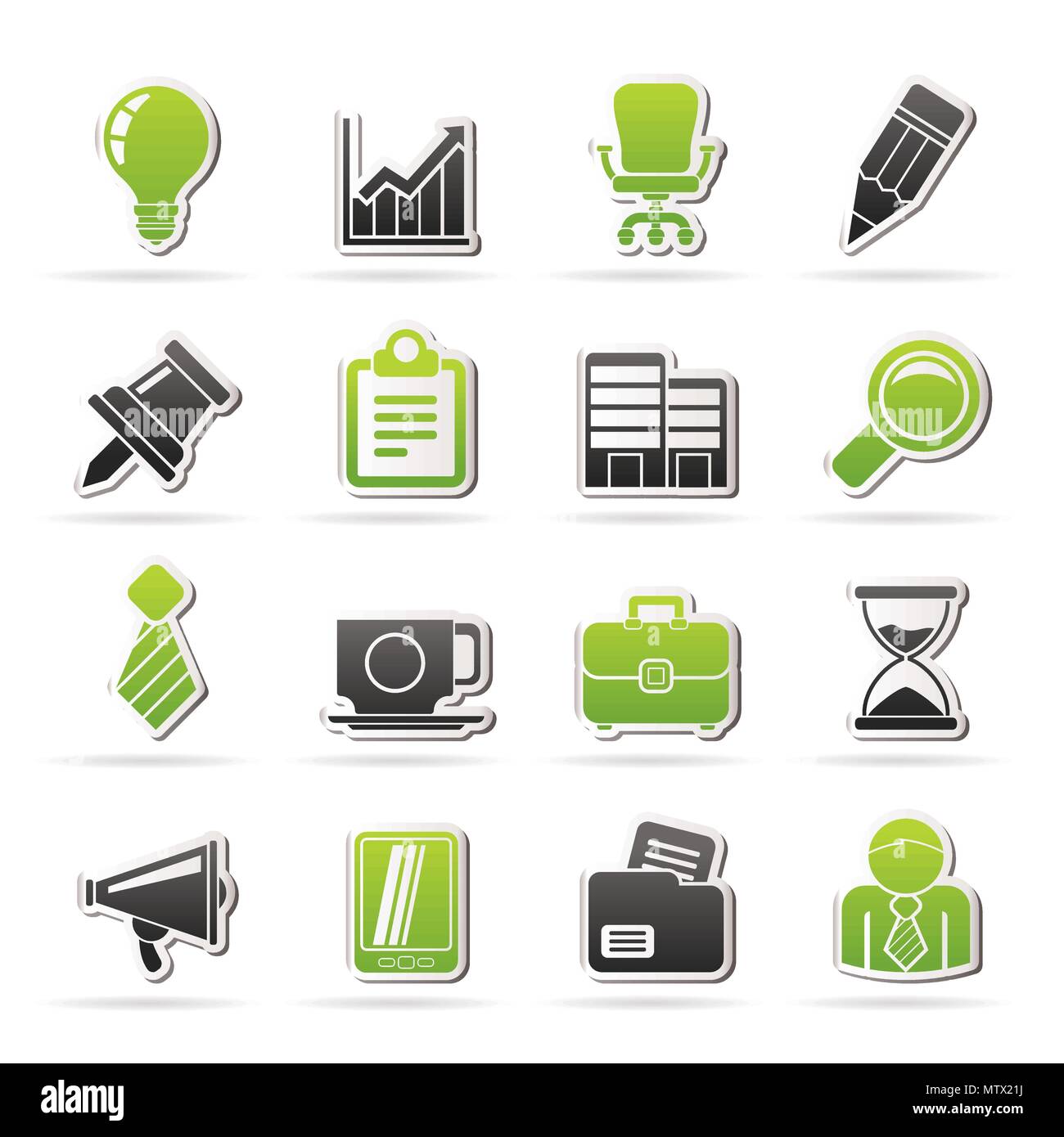 Business and office icons - vector icon set Stock Vector Image & Art ...
