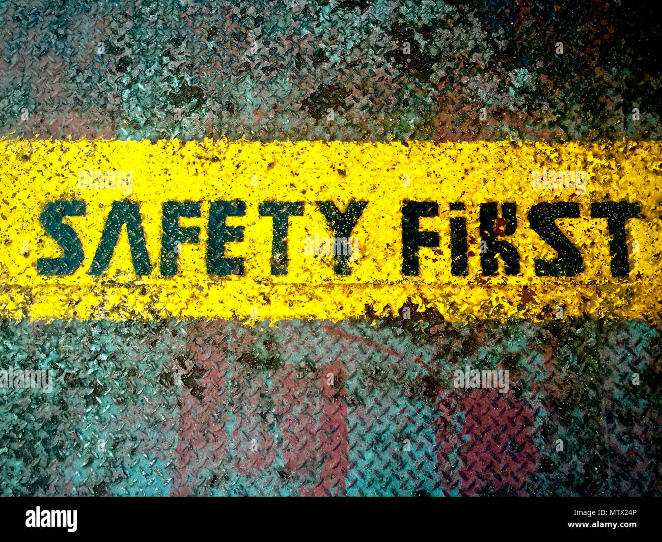 Rusty safety first hi-res stock photography and images - Alamy