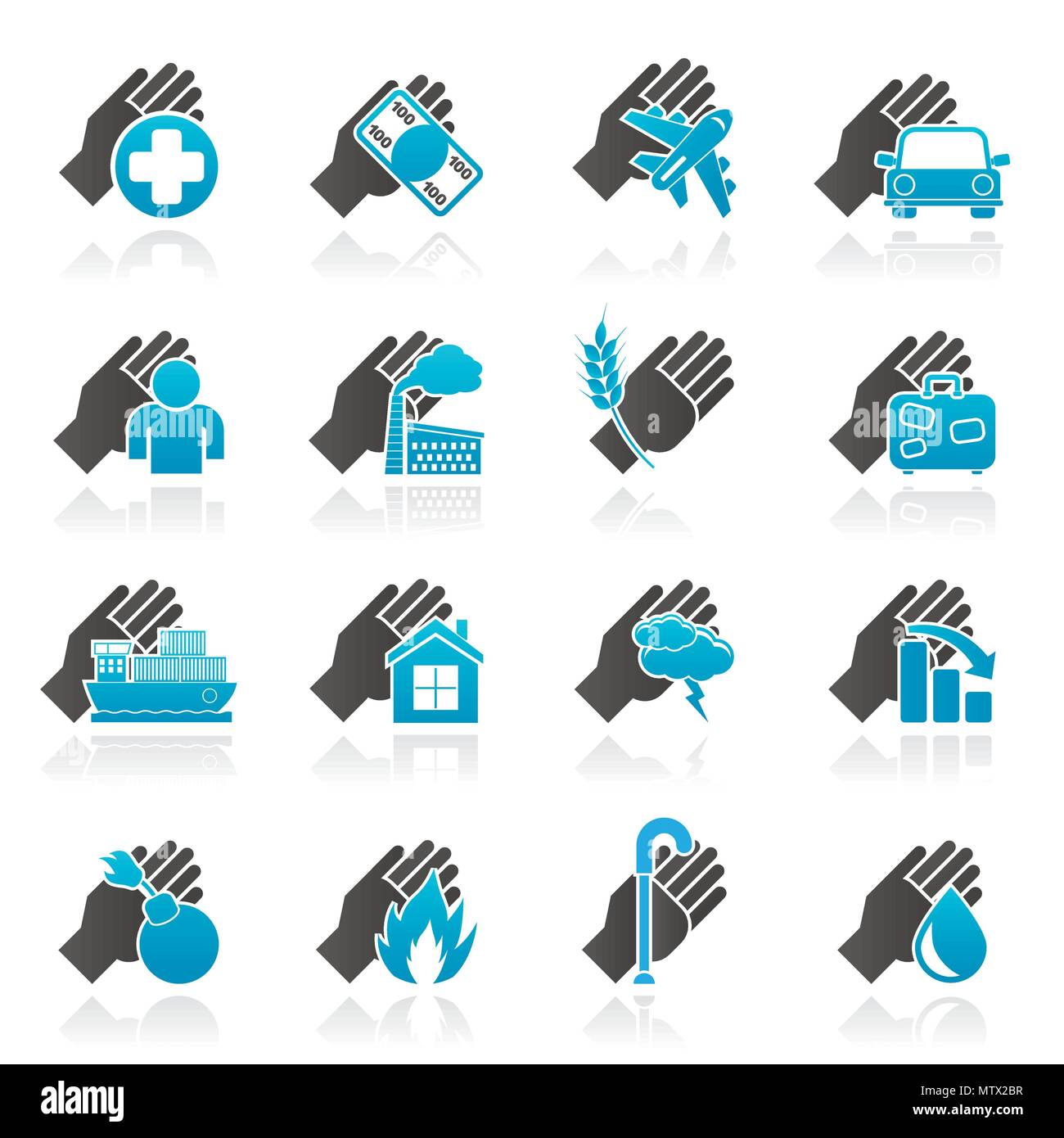 Insurance and risk icons - vector icon set Stock Vector Image & Art - Alamy