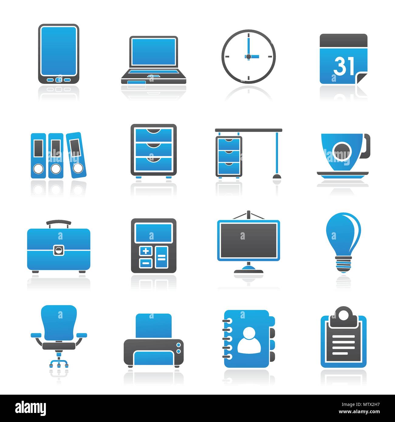 Business and office Icons -vector icon set Stock Vector Image & Art - Alamy