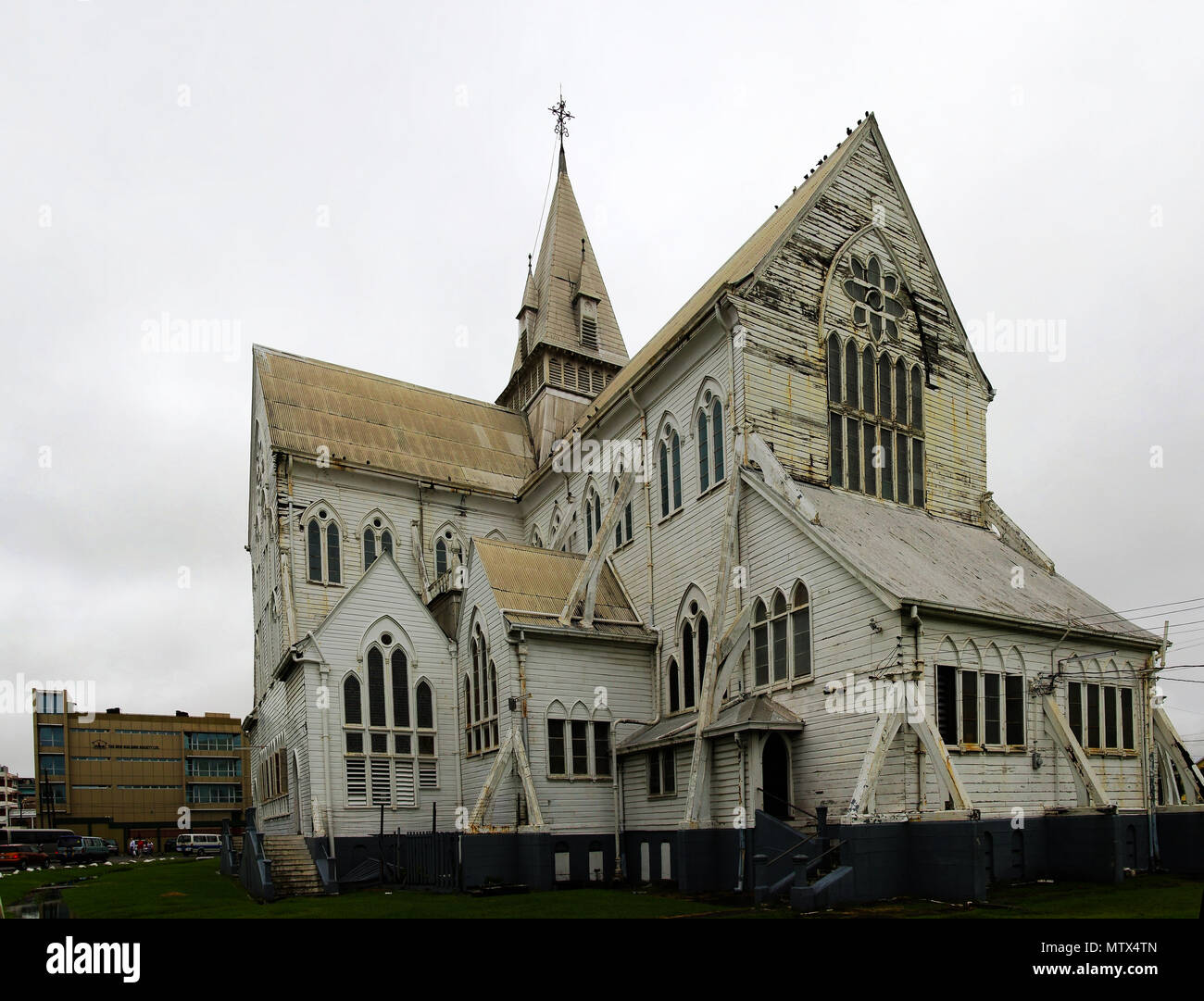 St. George cathedral in the center of Georgetown in Guyana Stock Photo ...