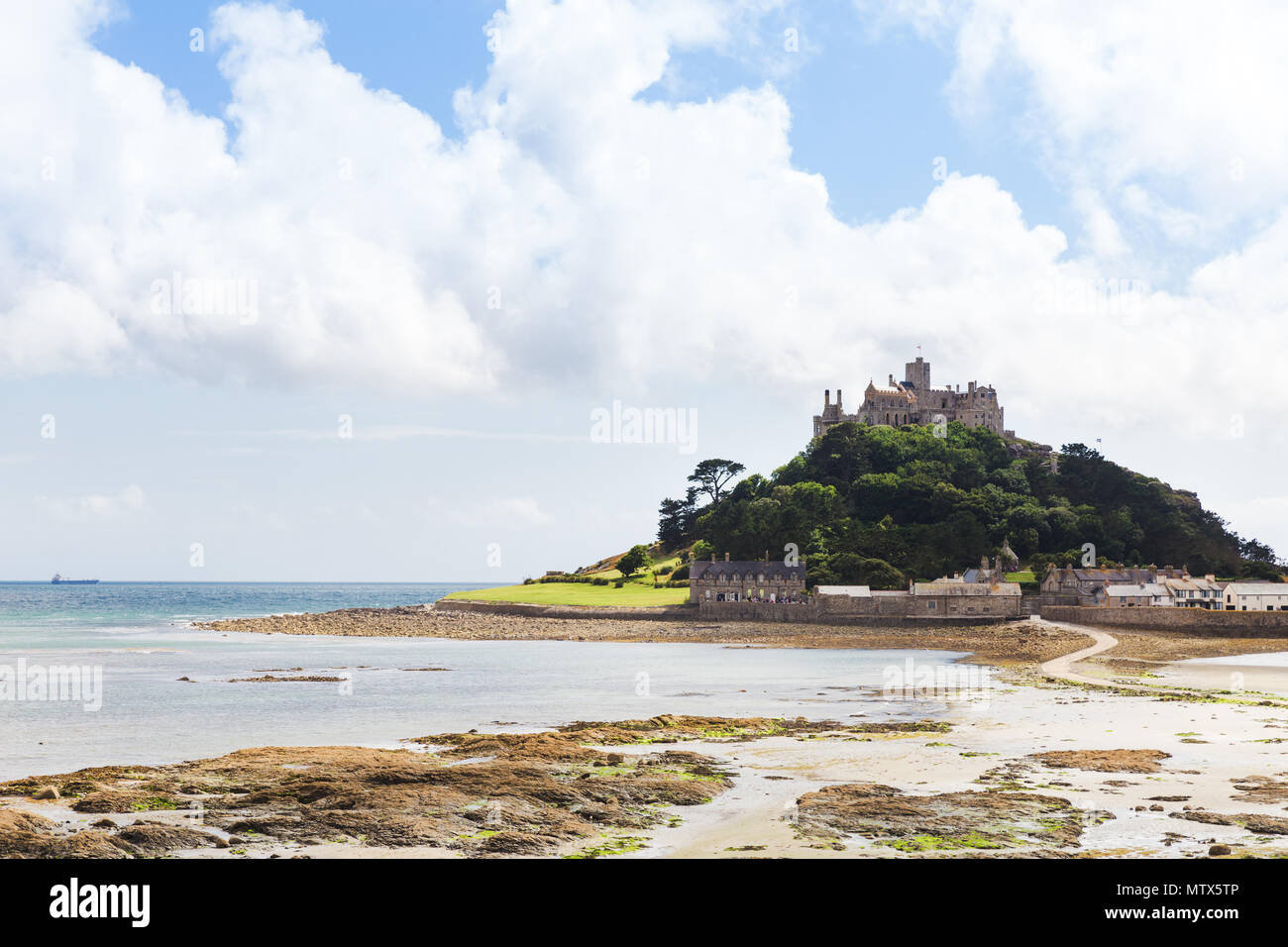 Ancient St Michael's Mount castle in Cornwall England United Kingdom ...
