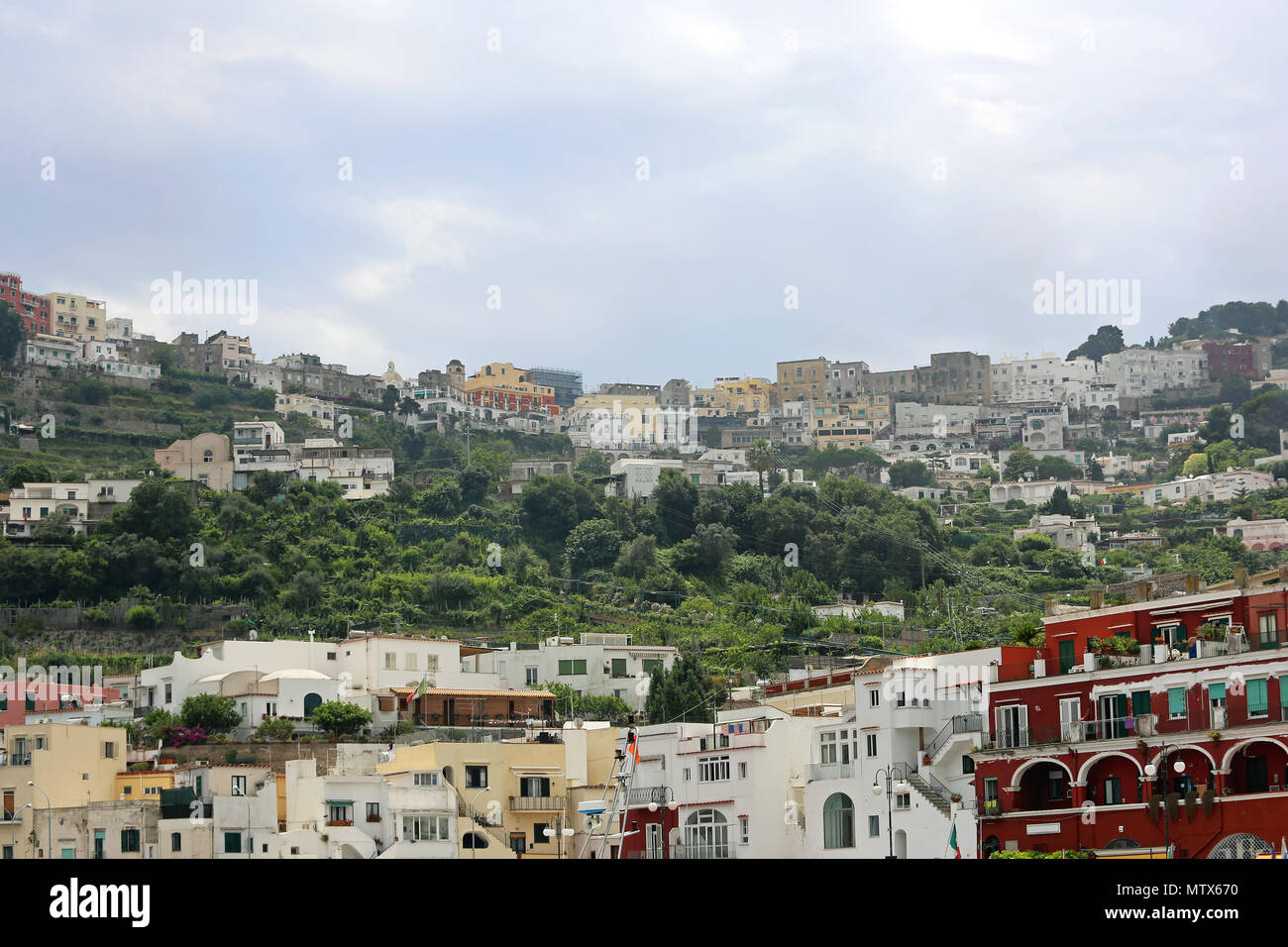Colourful Houses at Capri Island in Italy Stock Photo - Alamy