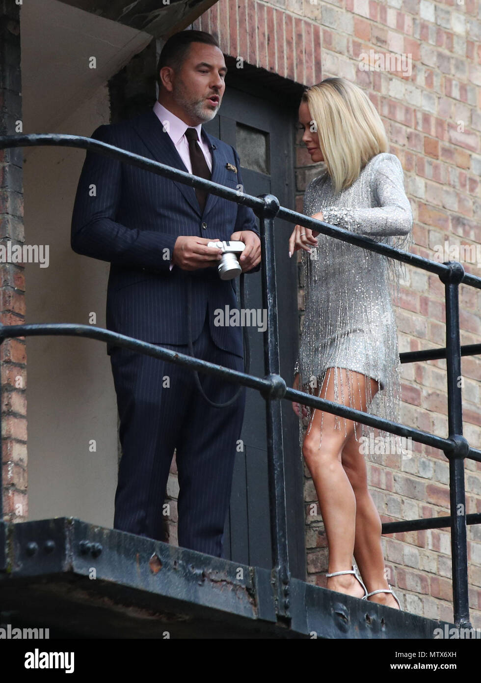 David Walliams and Amanda Holden on a balcony at Hammersmith Apollo ...
