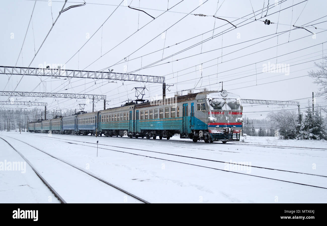 Electric local train Stock Photo - Alamy