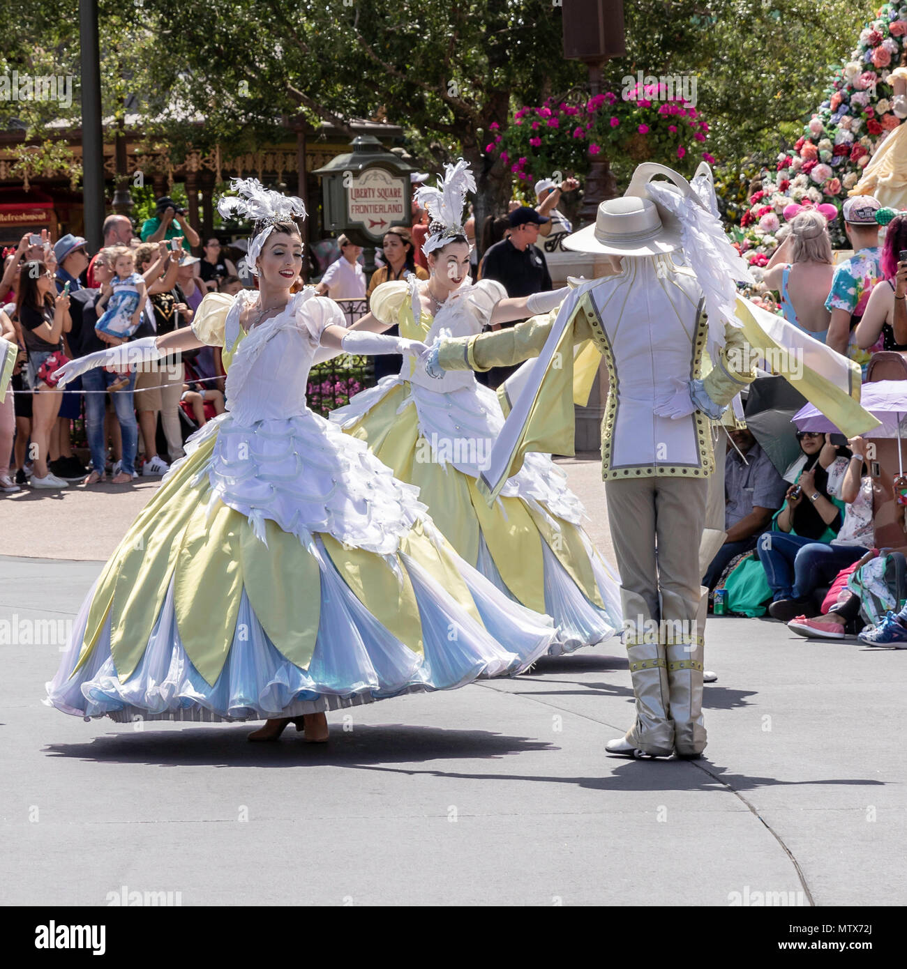 The Swan Court Leading a Parade through the Streets Stock Photo - Alamy