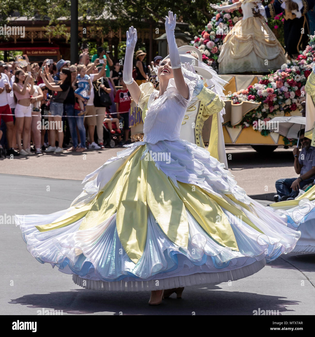 The Swan Court Leading a Parade through the Streets Stock Photo - Alamy