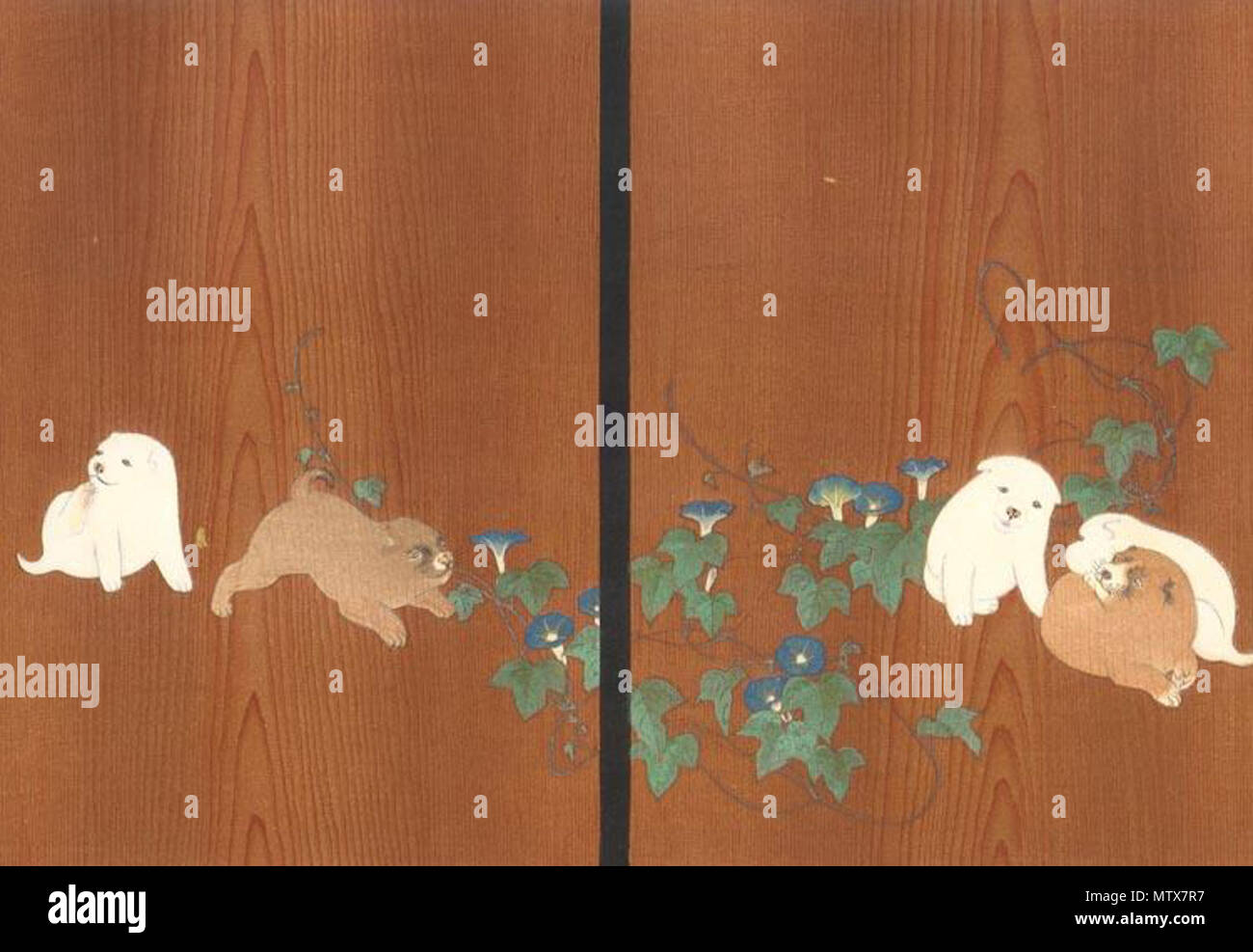 Maruyama okyo puppies hi-res stock photography and images - Alamy