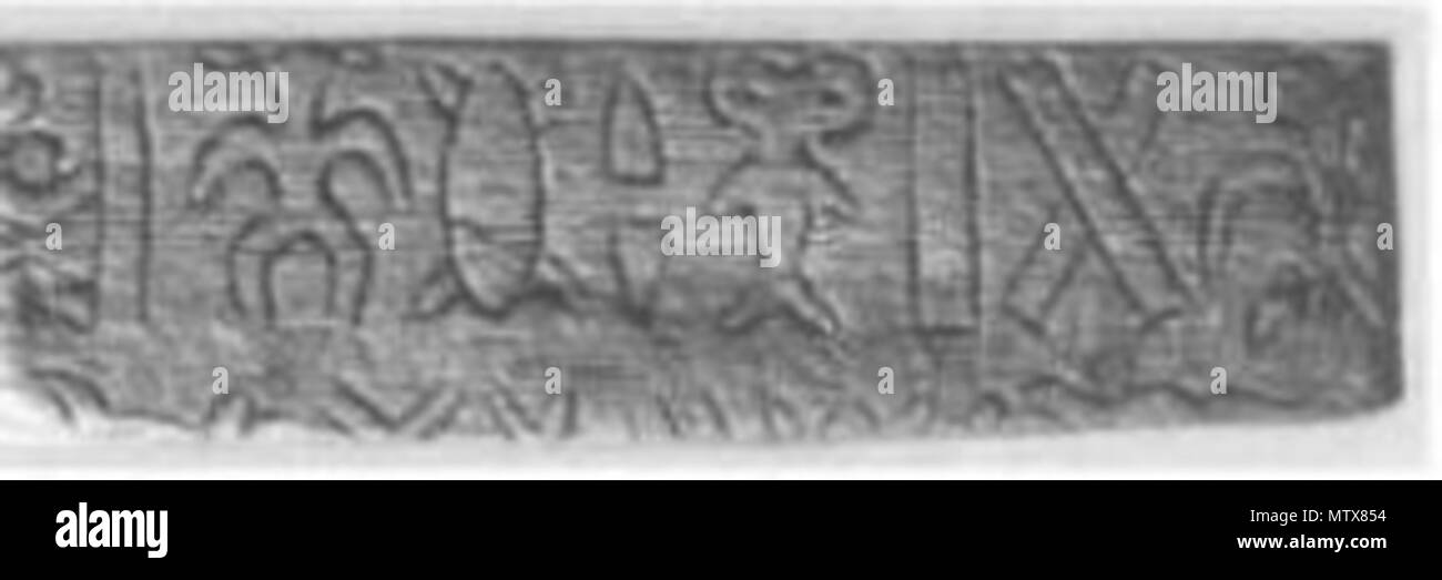 . One of 26 rongorongo tablets that may be authentic. prehistoric ...