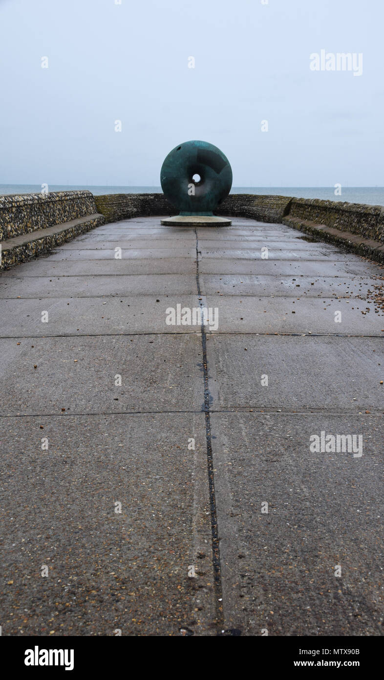 Brighton, United Kingdom - March 28 2018: The Bronze donut shaped ...
