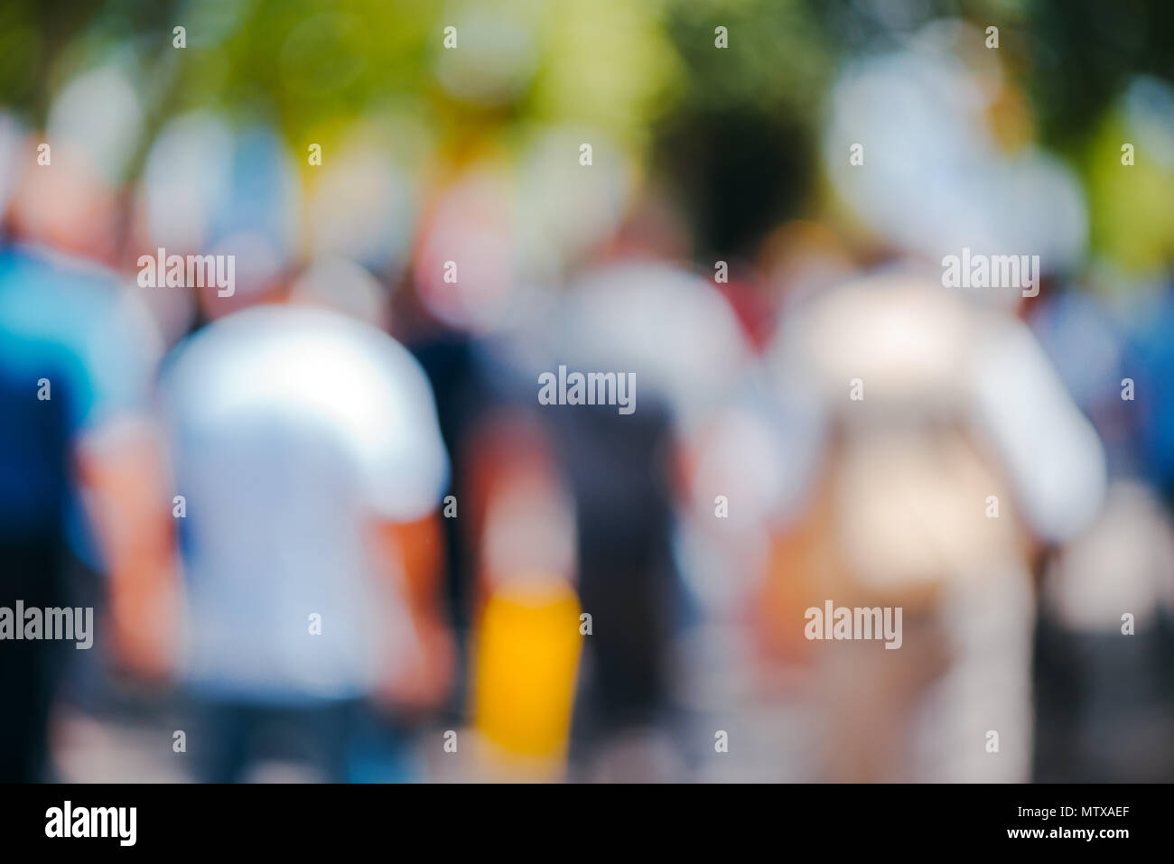 Blurred street crowd as abstract background as web site graphic design ...