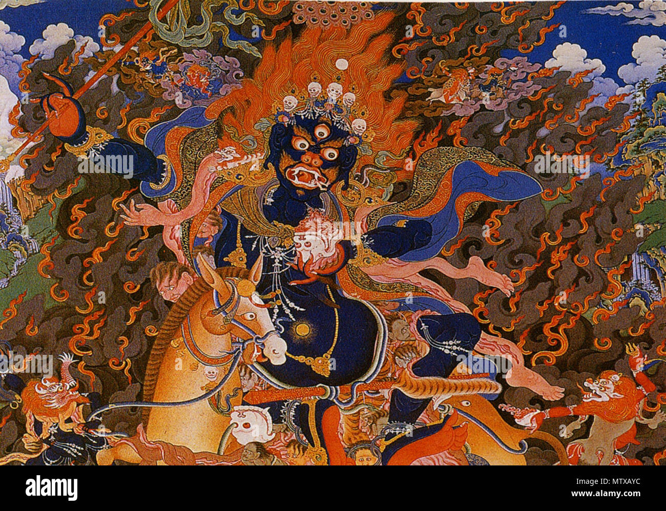. English: The goddess Palden Lhamo (dPal-ldan lha-mo), as depicted in ...