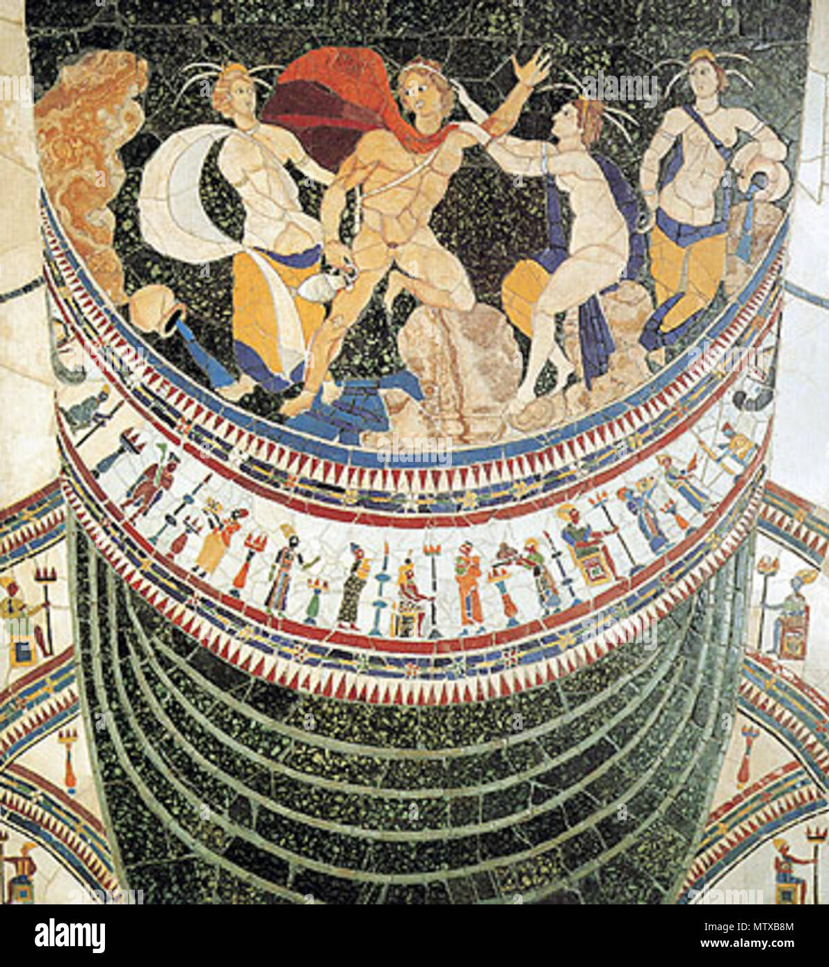 . English: Opus sectile panel with the rape of Hylas by the Nymphs ...