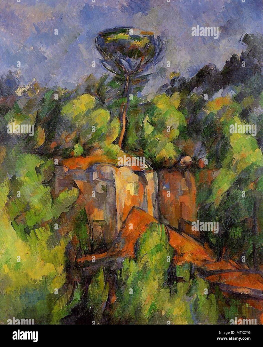 . English: Paul Cezanne's art 471 Paul Cezanne Bibemus Quarry 4 Stock ...