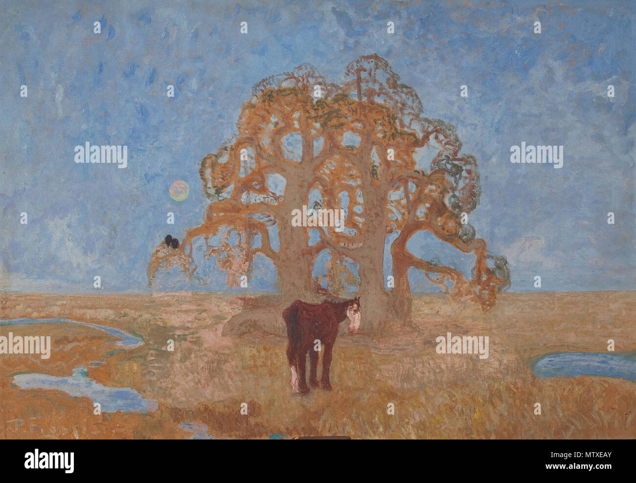 . Español: Obra “En la pampa” del pintor uruguayo Pedro Figari. Óleo ...