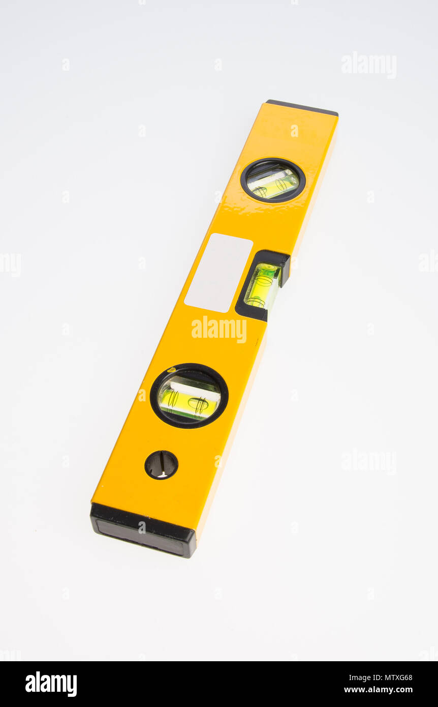 spirit level or level on a background Stock Photo - Alamy