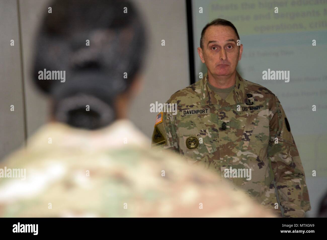 Command Sgt. Maj. David Davenport, U.S. Army Training and Doctrine ...