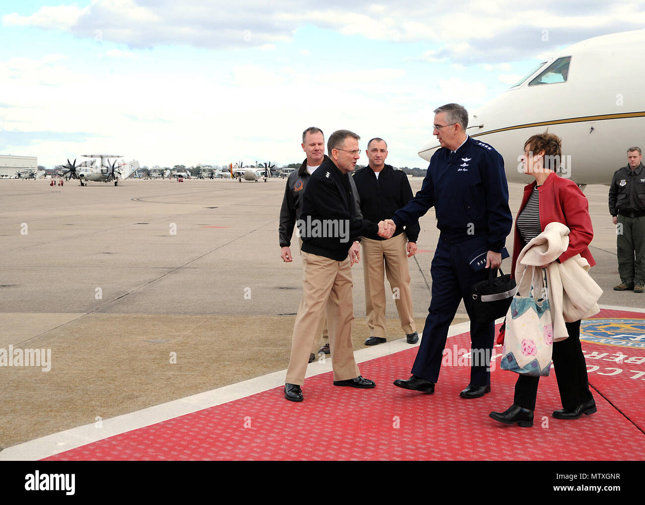 U.S. Air Force Gen. John E. Hyten (right), commander of U.S. Strategic ...