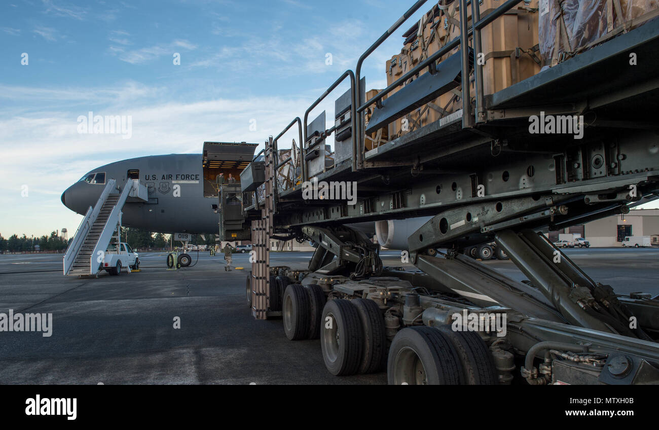 Aerial port Airmen from the 821st Contingency Response Group, use a K ...
