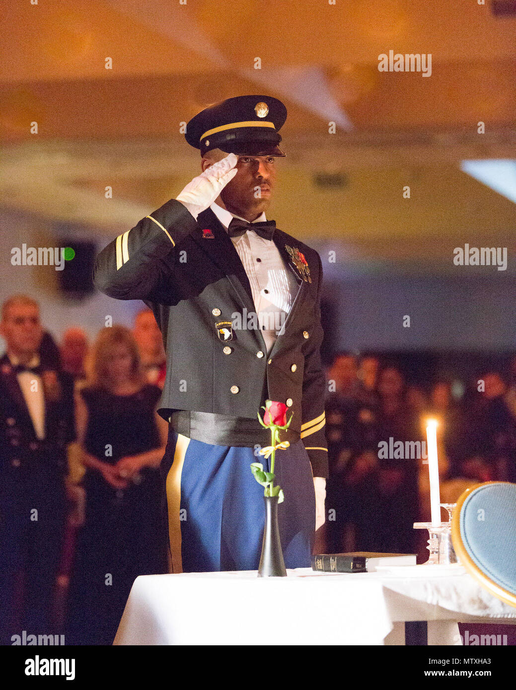 Sgt. Denzel Allen, 35th ADA Brigade color guard noncommissioned officer ...
