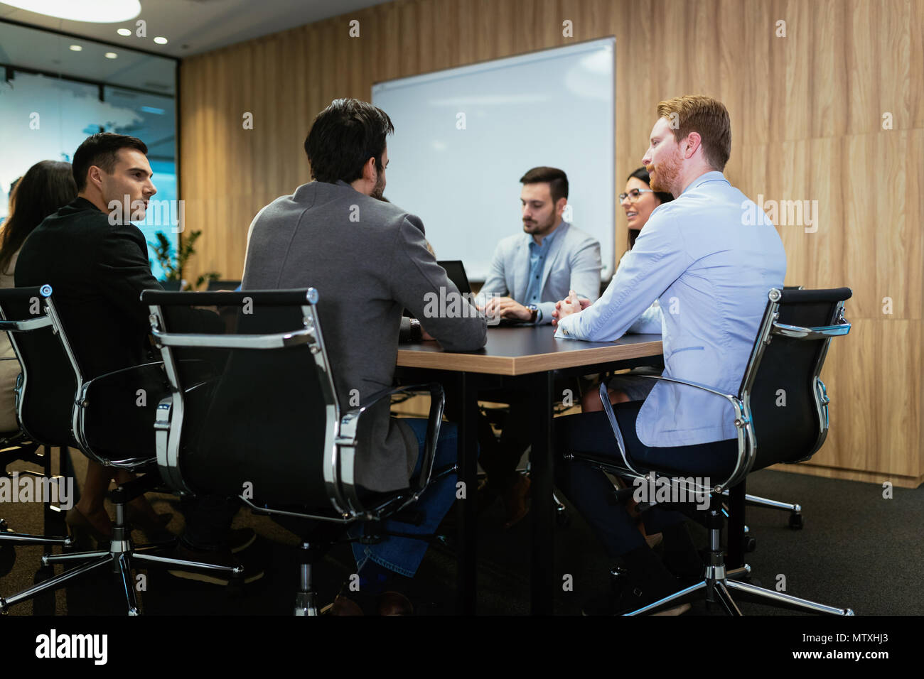 Picture of business meeting in conference room Stock Photo - Alamy