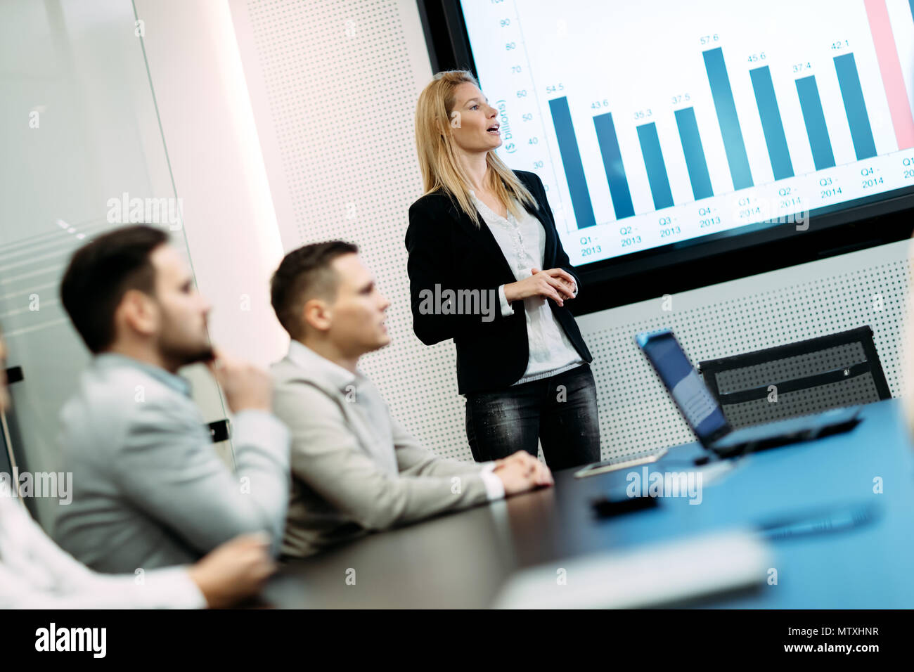 Picture of business meeting in conference room Stock Photo - Alamy