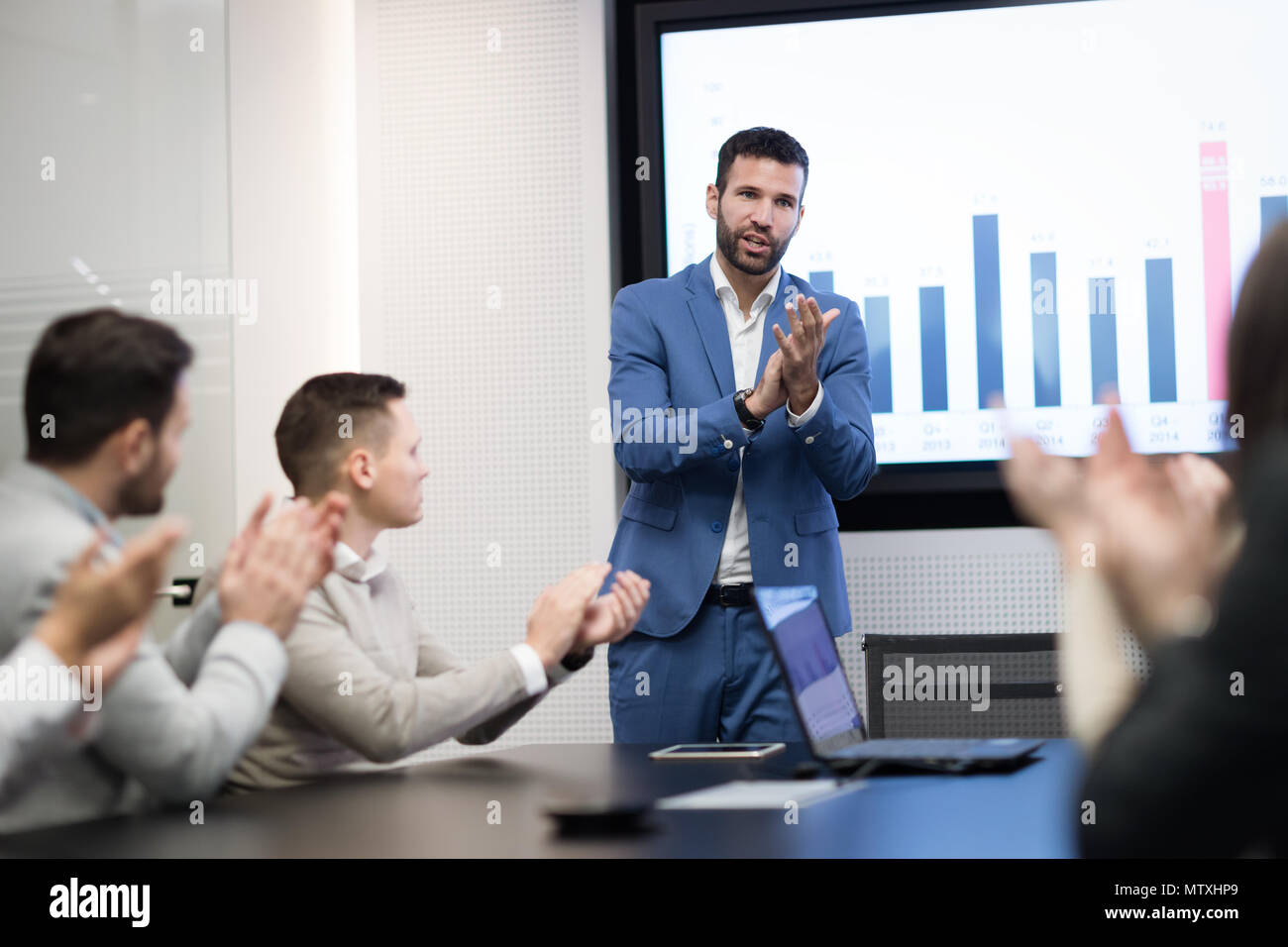 Picture of business meeting in conference room Stock Photo - Alamy
