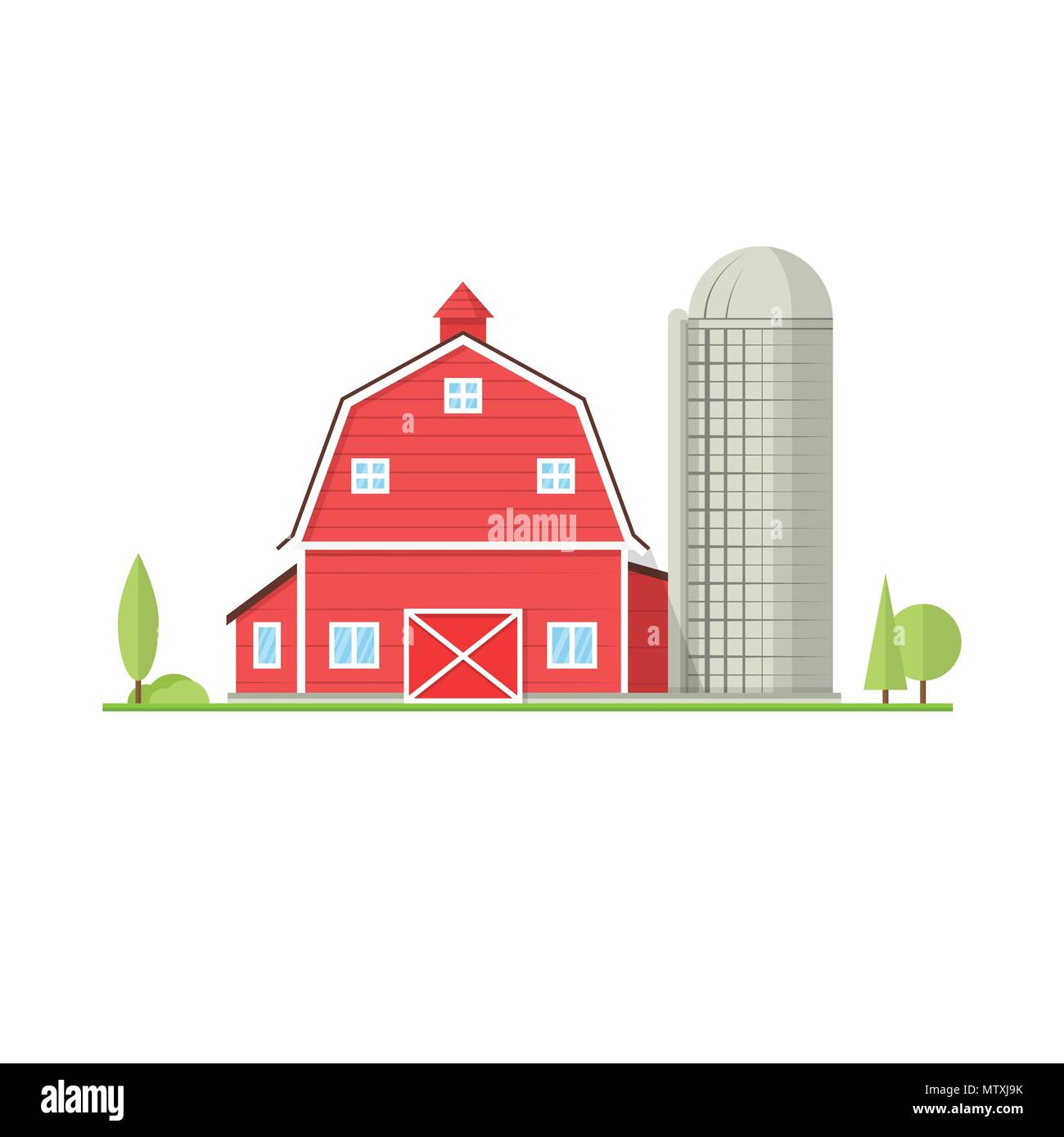 Field barn tree in Cut Out Stock Images & Pictures - Alamy