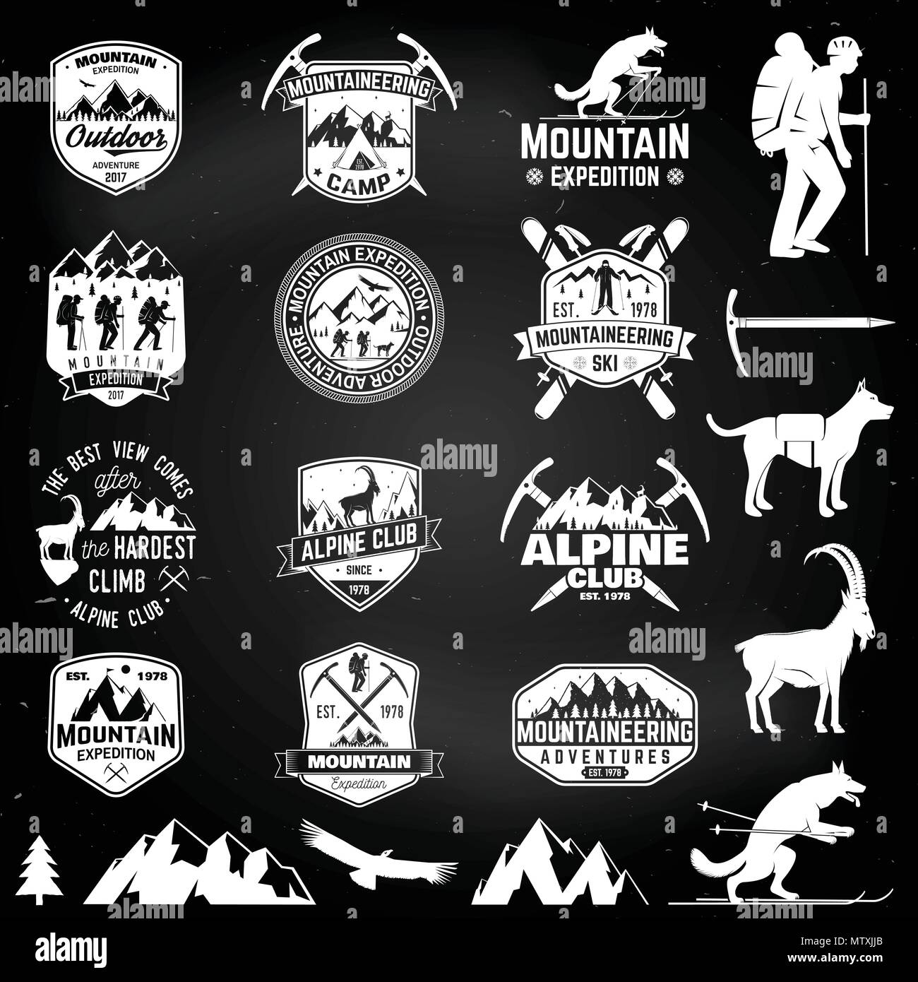 Goat on the rock Stock Vector Images - Alamy