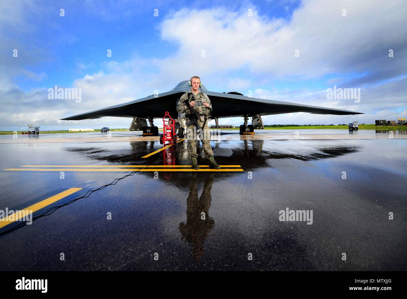 U.S. Air Force Airman 1st Class Adam Congdon, a response forces member ...