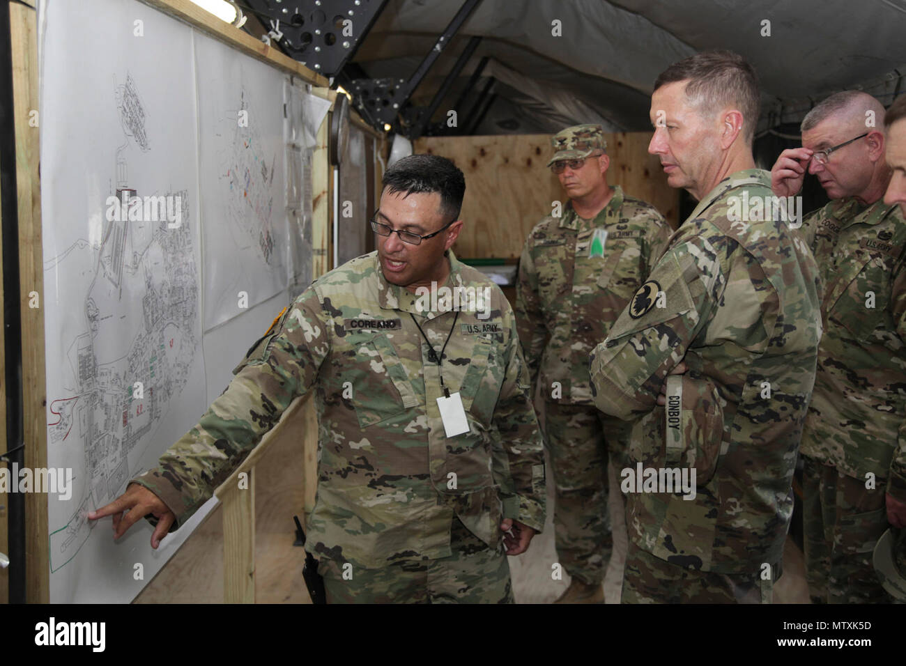 U.S. Army 1st Sgt. Jorge Coreano, with the 471st Engineer Company ...