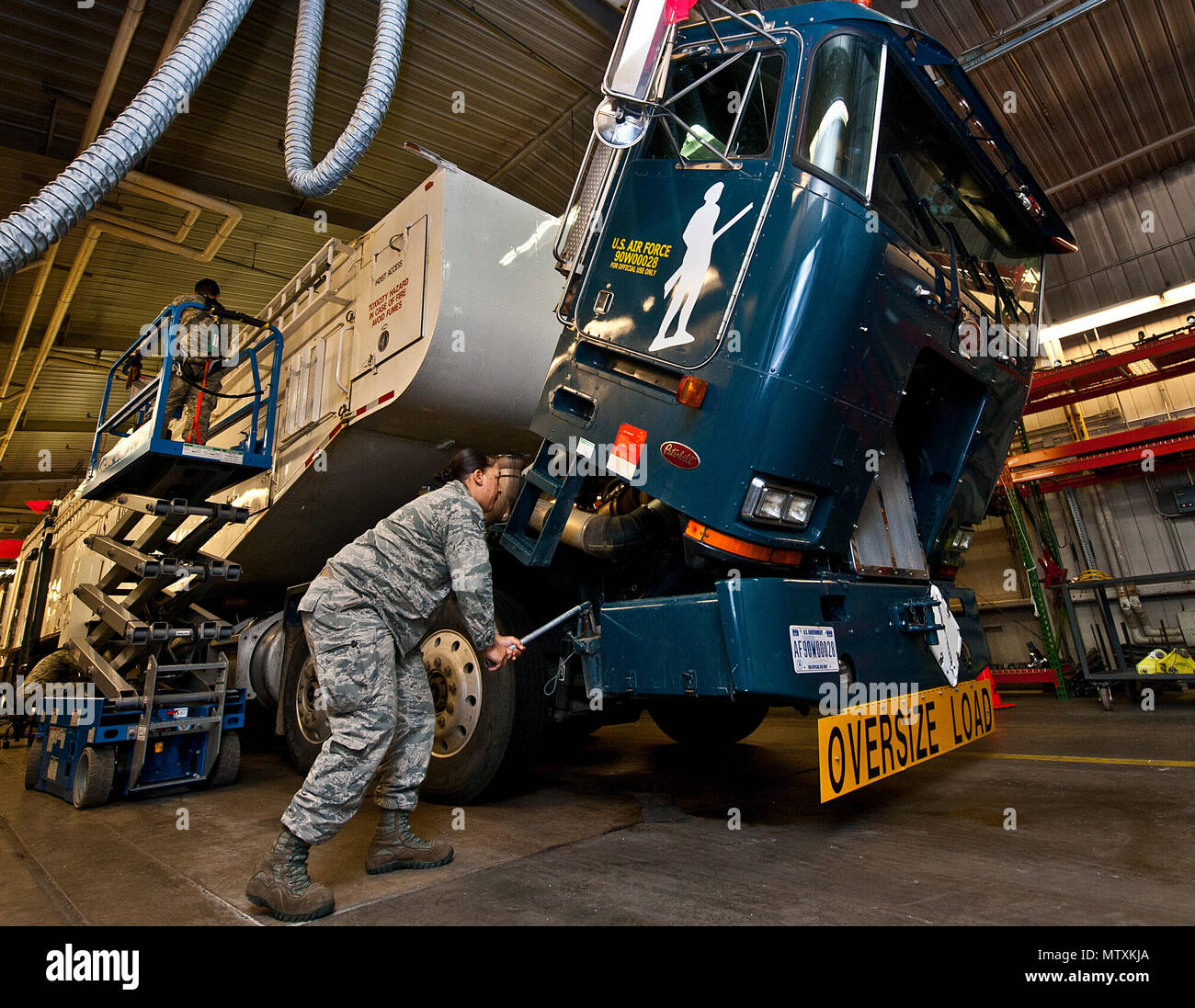 Airmen with the 91st Missile Maintenance Squadron missile handling team ...