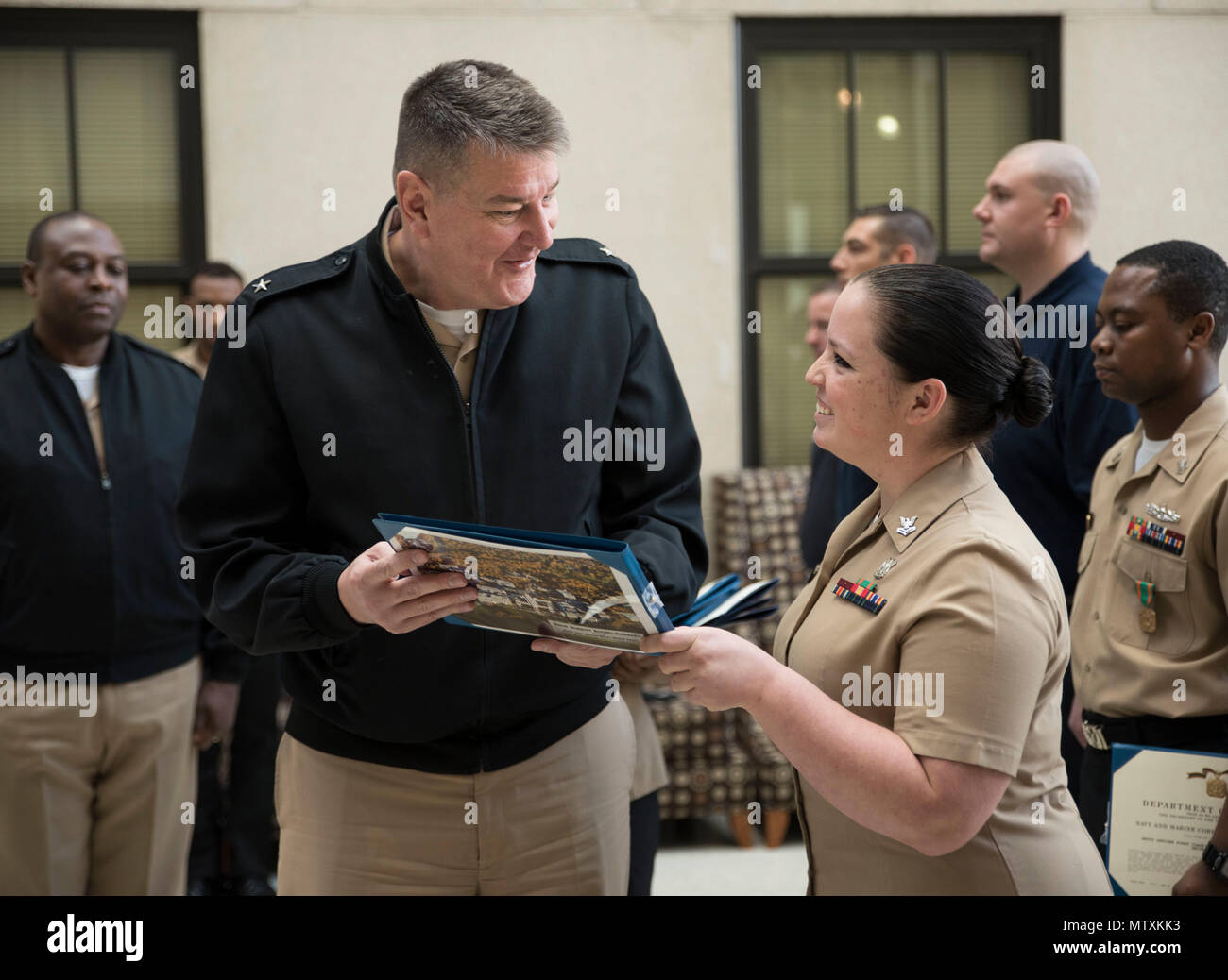 Naval District Washington Commandant Rear Adm. Charles Rock awards ...
