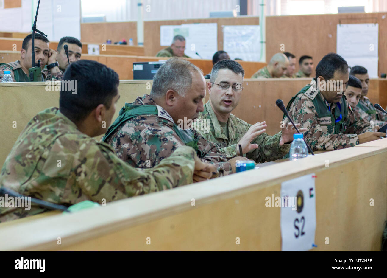 The intelligence section of the tactical operations center, or TOC, for ...